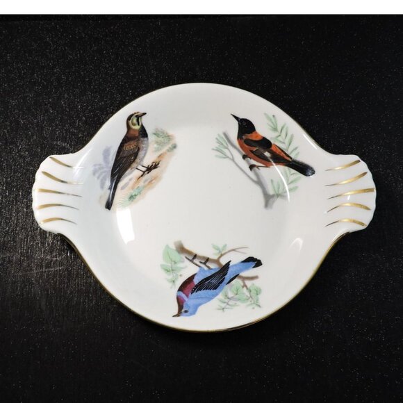 Louis Lourioux | Accents | Vintage Dish With Birds Mcm Fireproof ...
